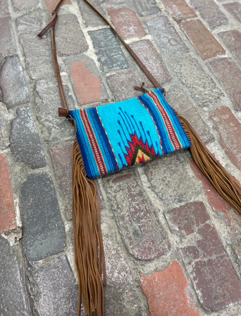 Woven Aztec Purse Hand Tooled Leather Purse Gift for Her | Etsy