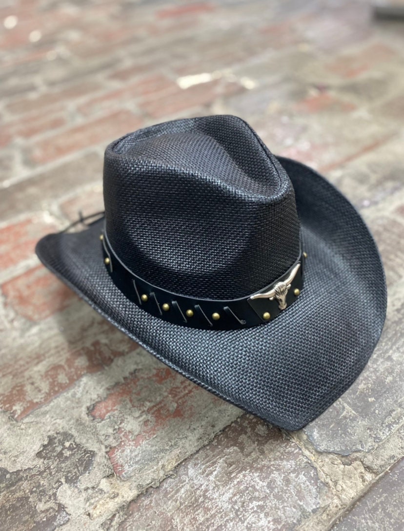 Straw Cowboy Hat | Shapeable Cowboy Hat | Cowboy Hat With Hat Band ...