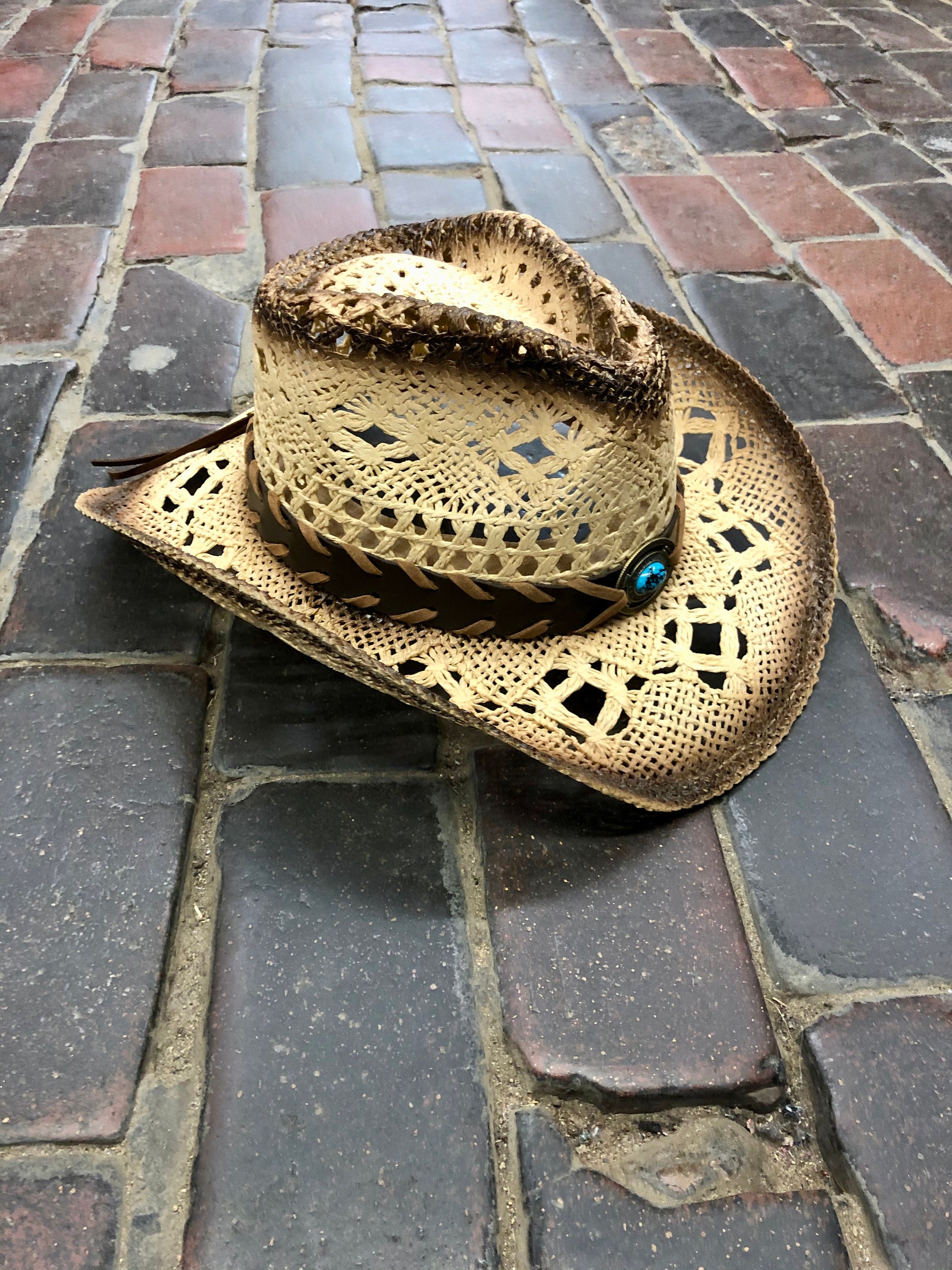 Straw Cowboy Hat Shapeable Cowboy Hat Cowboy Hat With Hat | Etsy