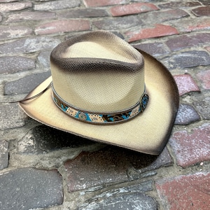 Straw Cowboy Hat | Shapeable Cowboy Hat | Cowboy Hat With Hat Band ...