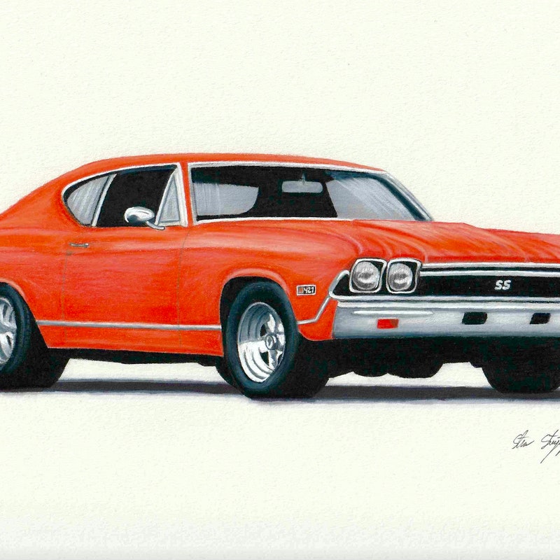 Chevy Nova Drawing - Etsy