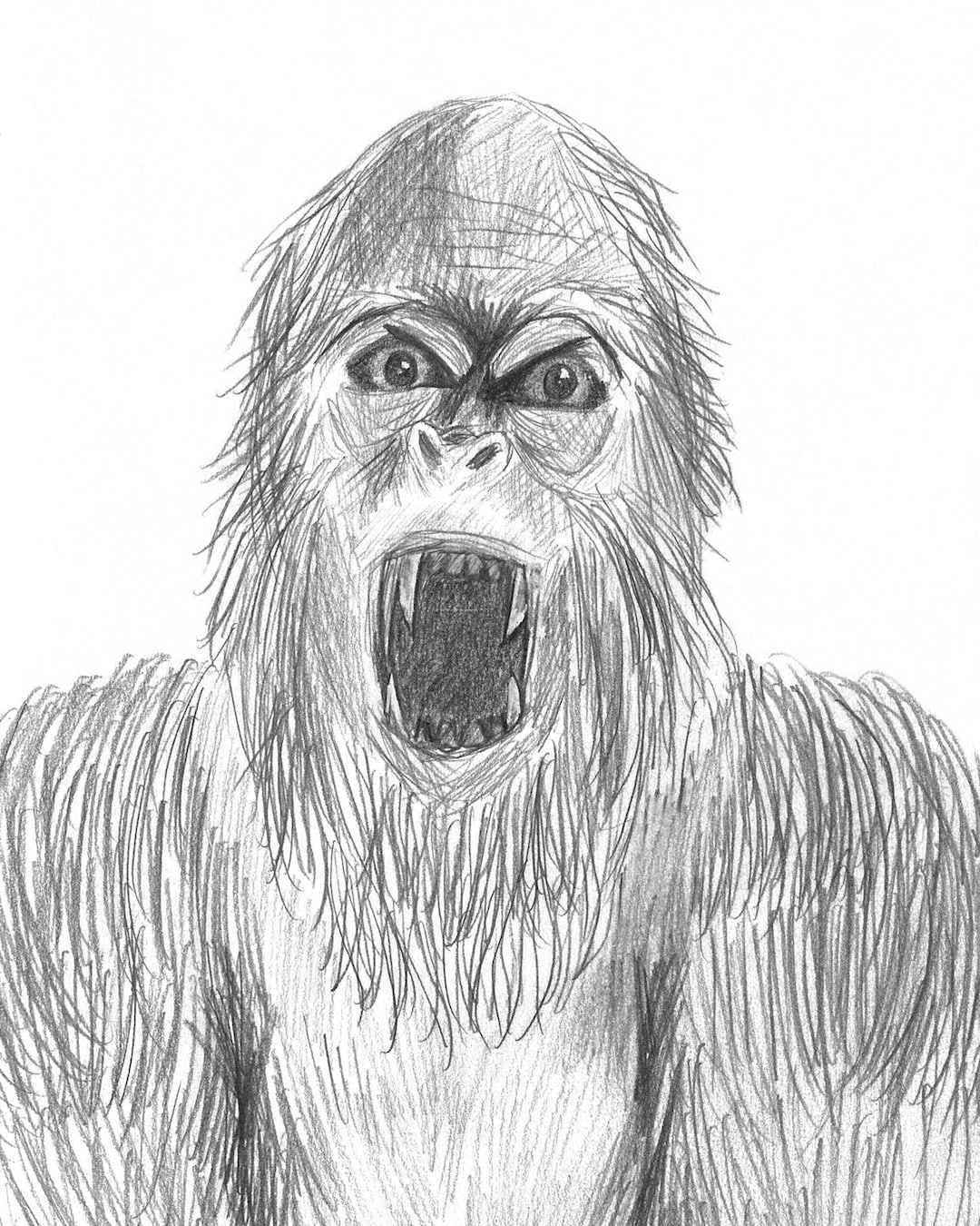 Bigfoot Drawing - Etsy