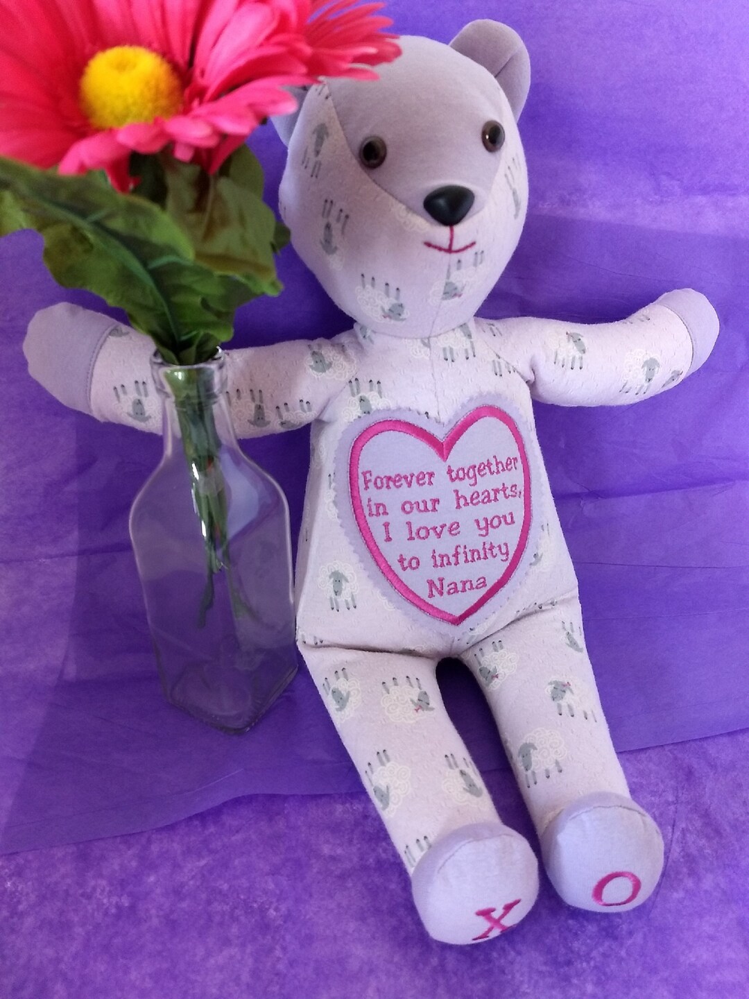 Custom Memory Bear Made From Your Loved Ones' Clothing A Heartfelt ...