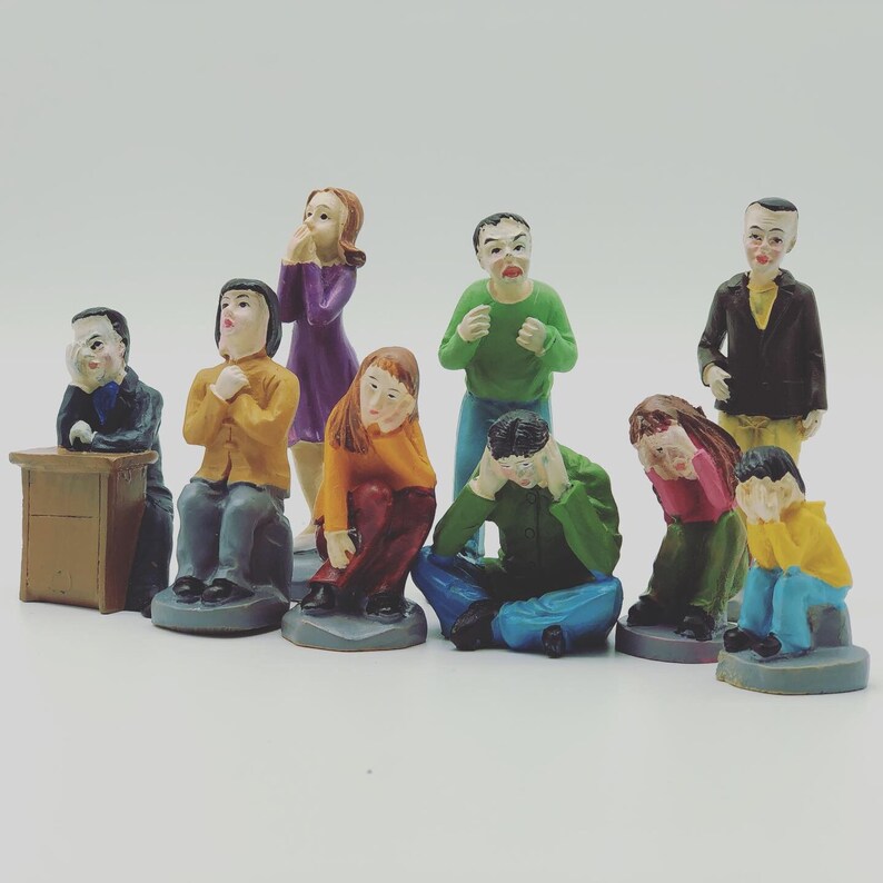 Sandplay Therapy People Emotion Figures Miniature People With Negative ...