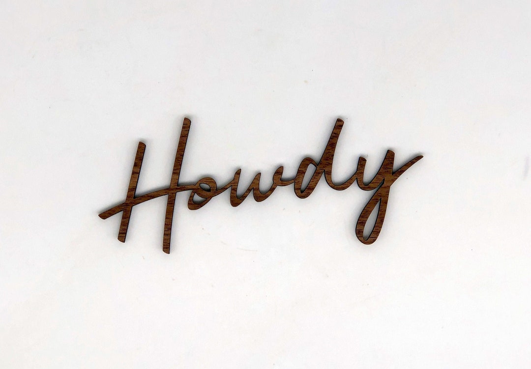 Howdy Cutout SVG Vector Pattern for Laser Cutting - Etsy