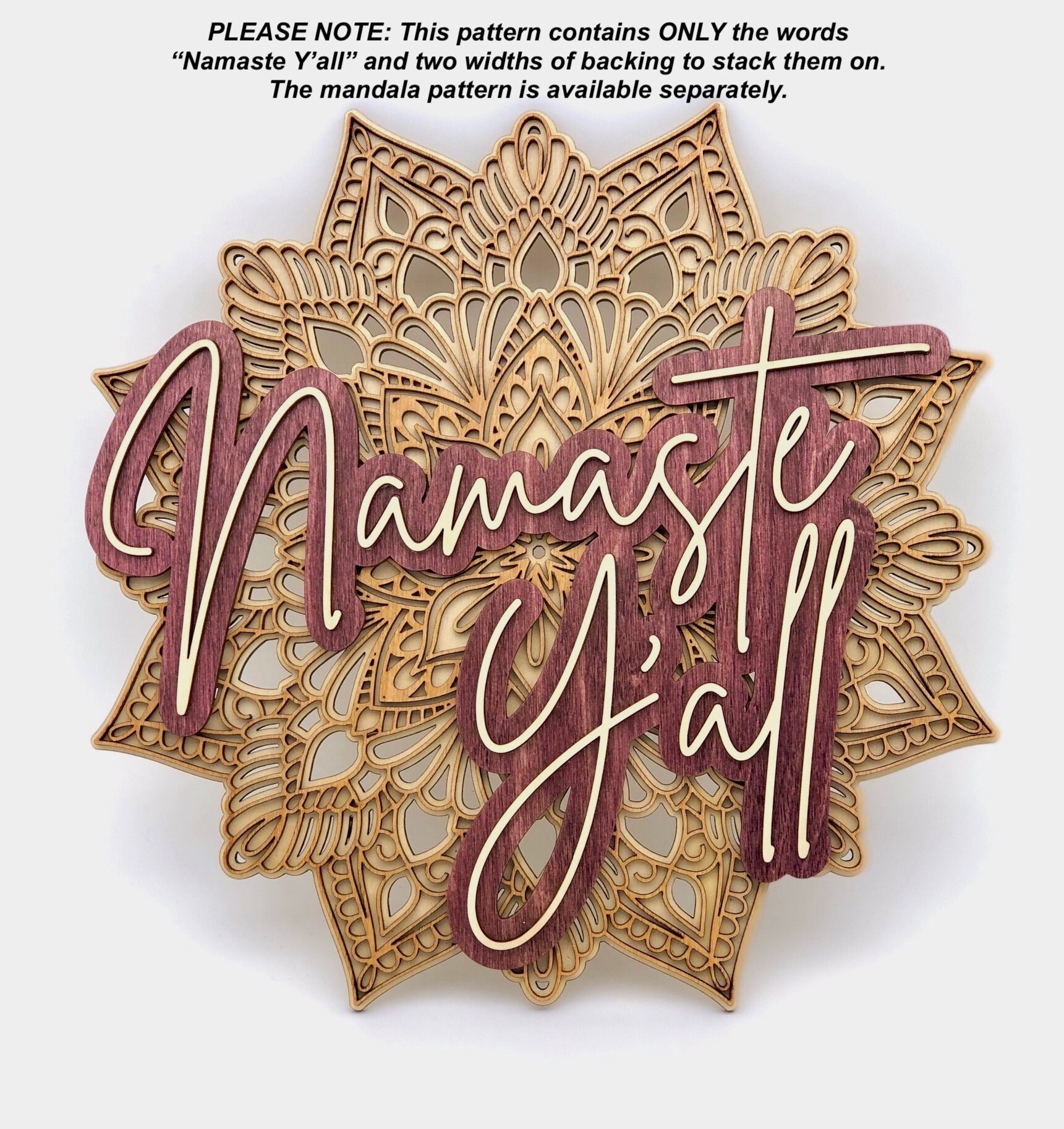 Namaste Y'all - SVG Vector Pattern for Laser Cutting - Etsy