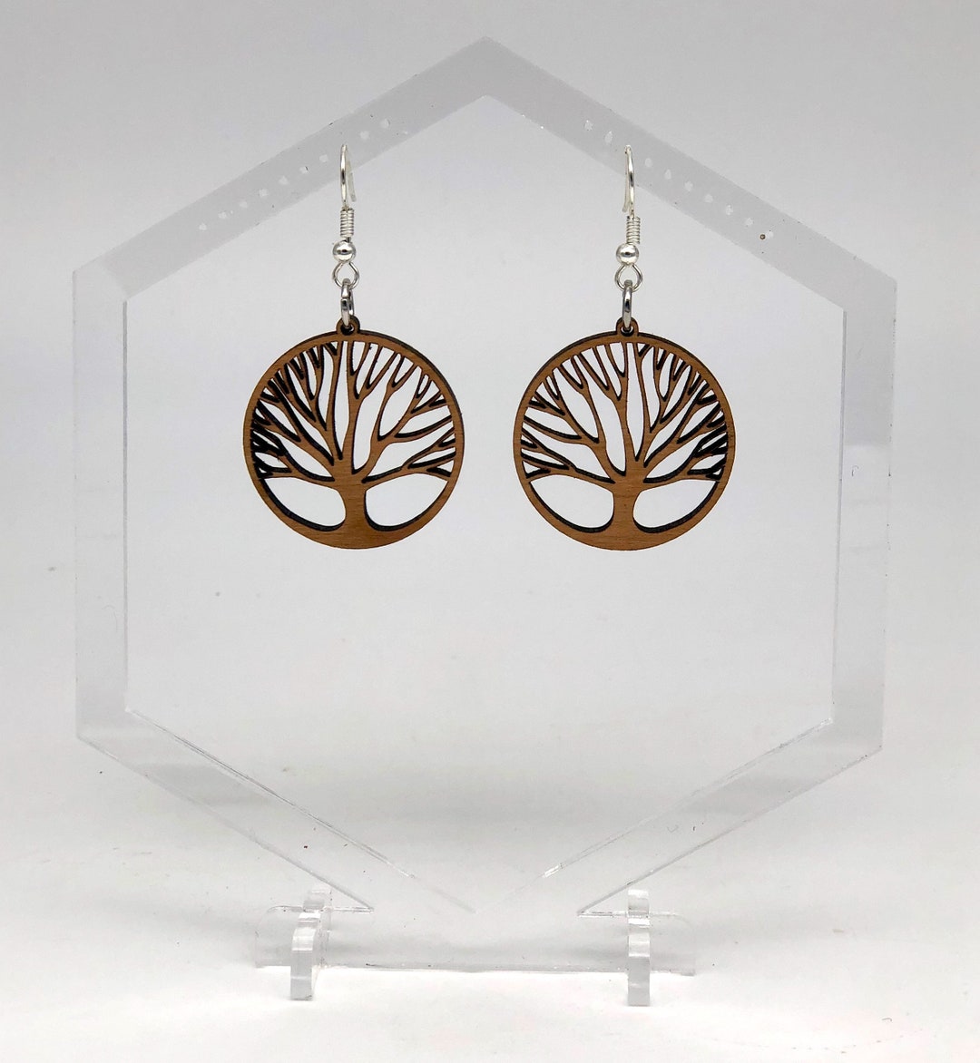 Tree Earrings - SVG Vector Pattern for Laser Cutting - Etsy
