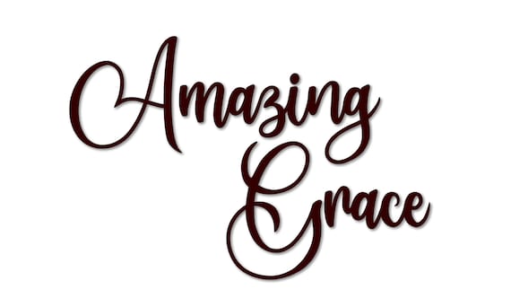 Amazing Grace Cutout SVG Vector Pattern for Laser Cutting - Etsy
