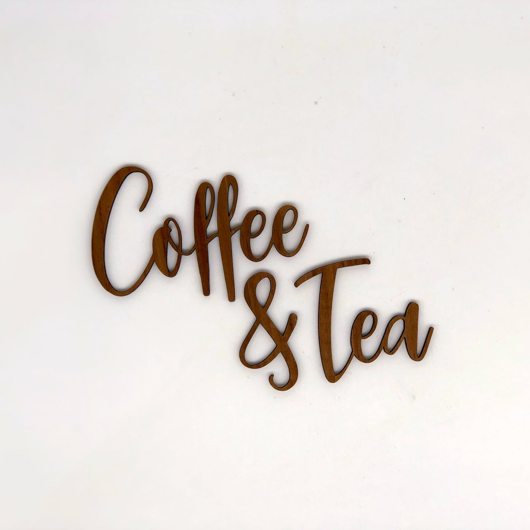 Coffee & Tea Cutout - SVG Vector Pattern for Laser Cutting - Etsy