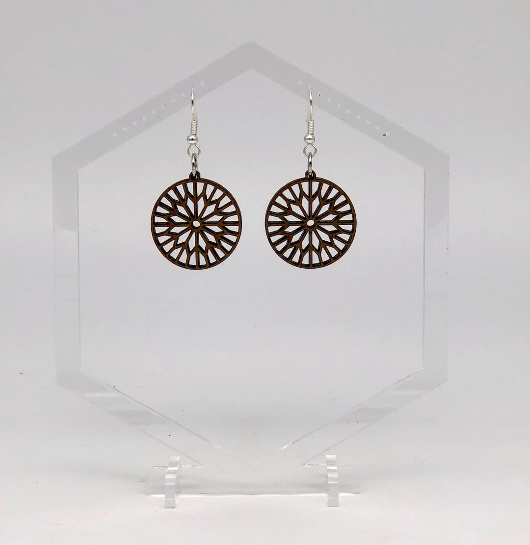 Sunburst Cutout Earrings - SVG Vector Pattern for Laser Cutting - Etsy