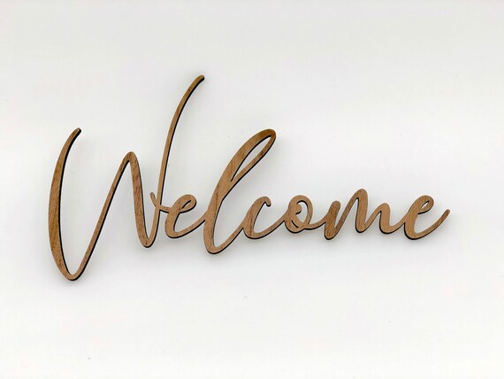Welcome Cutout SVG Vector Pattern for Laser Cutting - Etsy