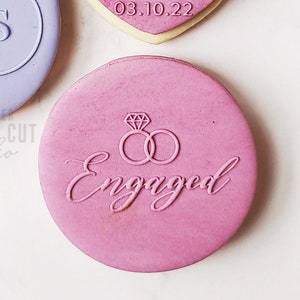 Engaged Fondant Embosser Stamp Wedding Bride Stamp Bridal Embosser ...