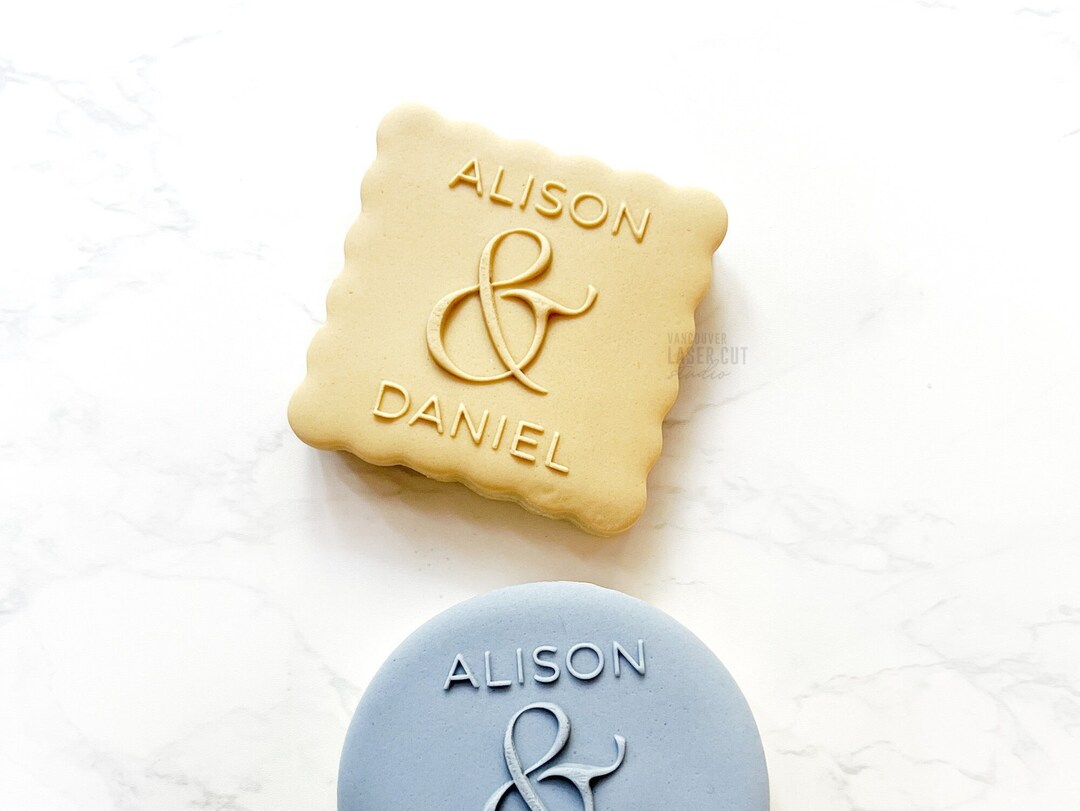 Custom Names Fondant Embosser Stamp Wedding Stamp Cookie - Etsy