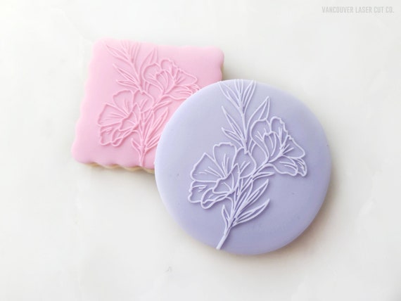 Floral Cookie Fondant Embosser Stamp Cookie Stamp Floral | Etsy