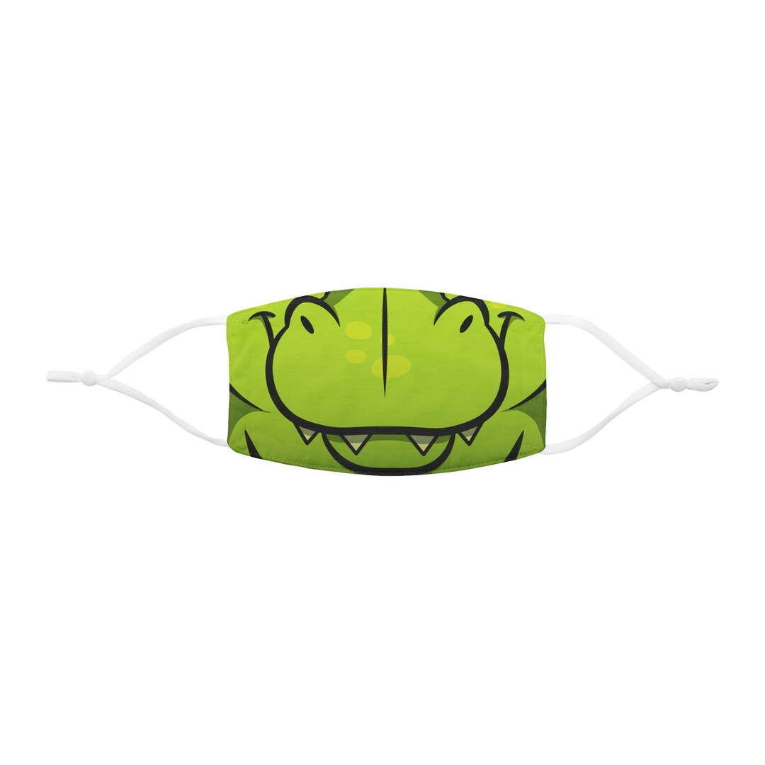 Tank the T-rex Smile Face Mask | Polyester Mask - Etsy
