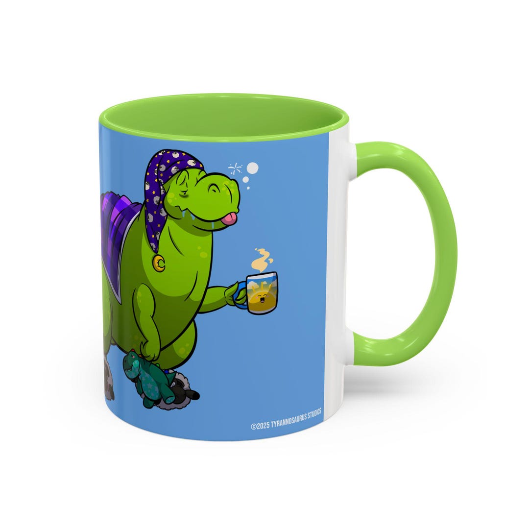 Tank the T-rex "fossil Fuel" Coffee Mug - Funny Dinosaur Ceramic Mug ...