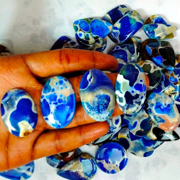 Blue Jasper Gemstone - Etsy