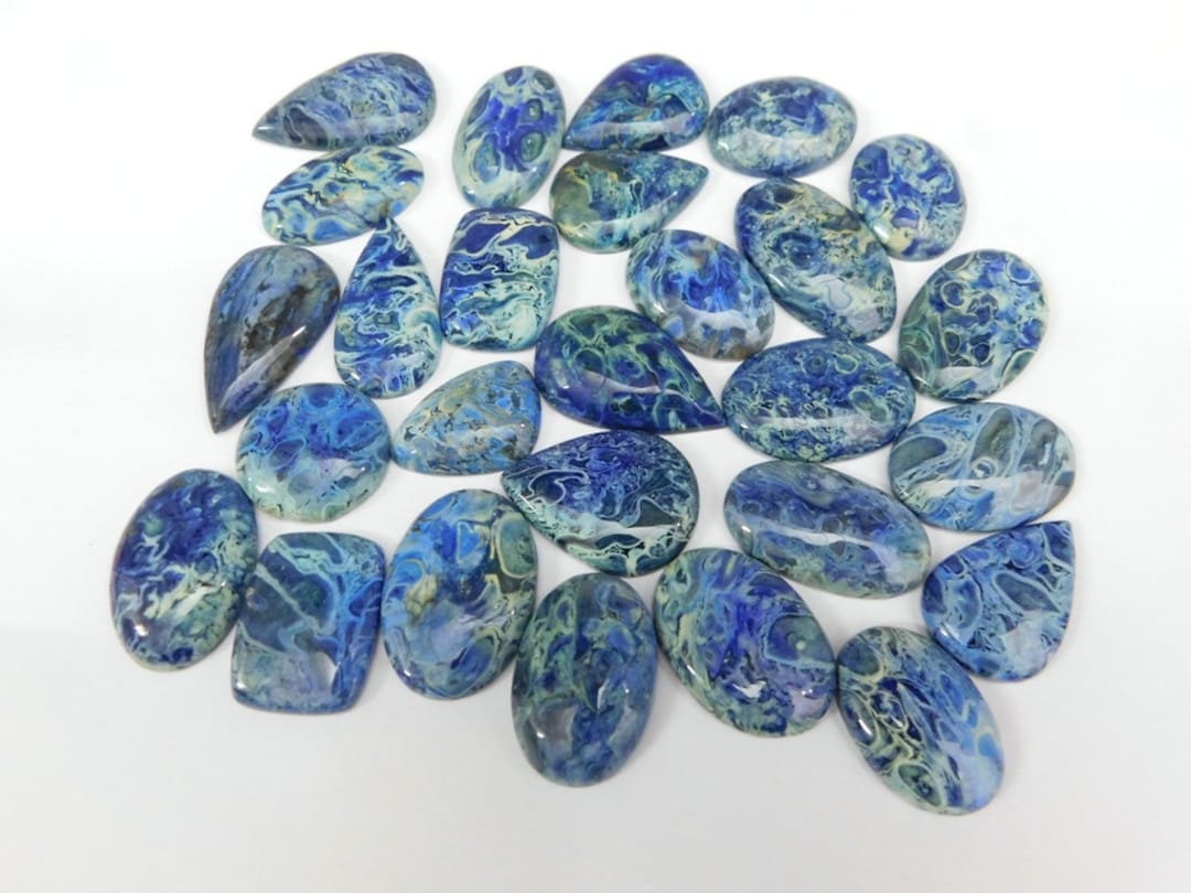 Blue Plume Root Agate Lot, Natural Plume Root Gemstone, Blue Plume Root ...