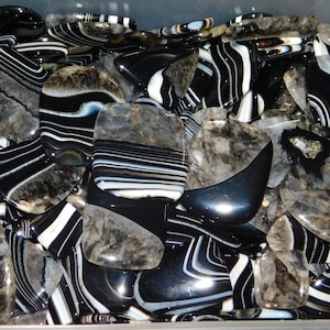 Genuine Black Banded Onyx, 100% Natural Banded Onyx, RARE Banded Onyx ...