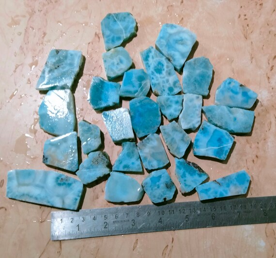 100% Natural Larimar Slabs Unpolished Larimar Slabs | Etsy