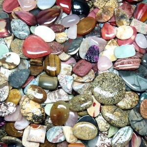FREE GEMSTONE Opal Obsidian Agate Jasper Quartz Natural Mix Cabochon ...