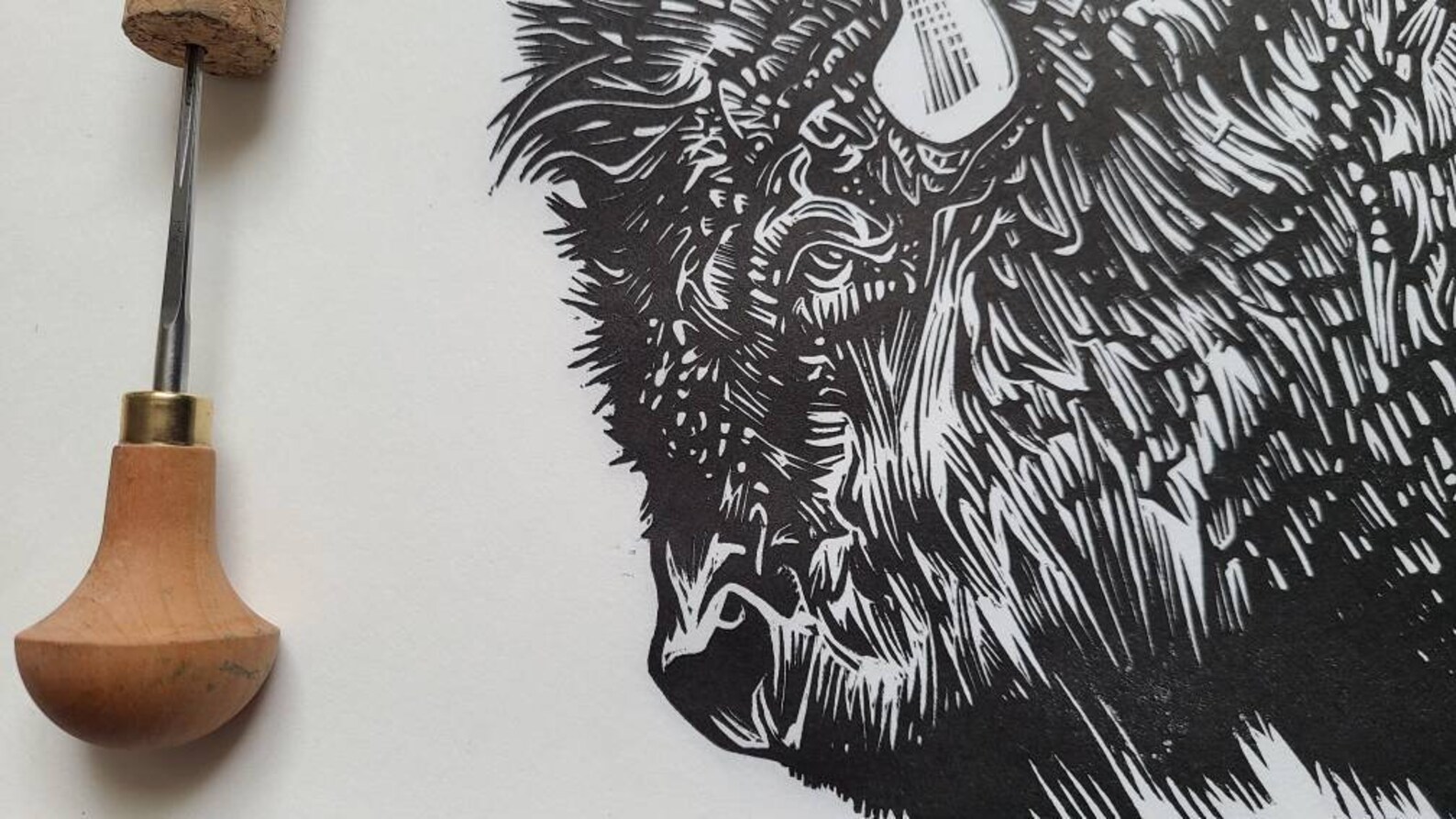 Bison Print Handmade Linocut Print - Etsy Canada
