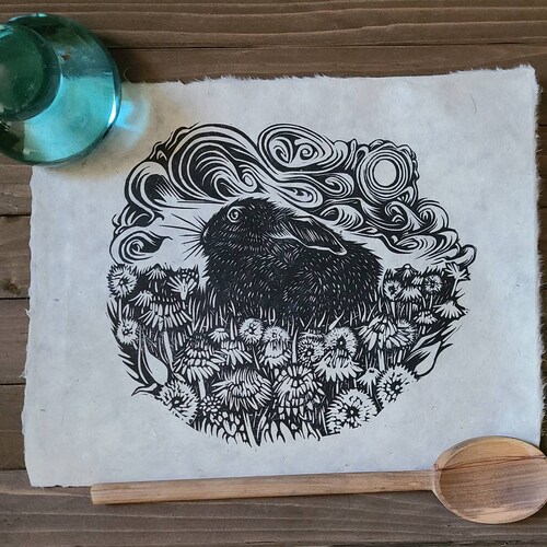 Starling Linocut Print Original Linoprint Bird Art British | Etsy UK