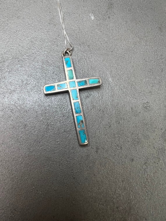 vintage turquoise cross - Gem