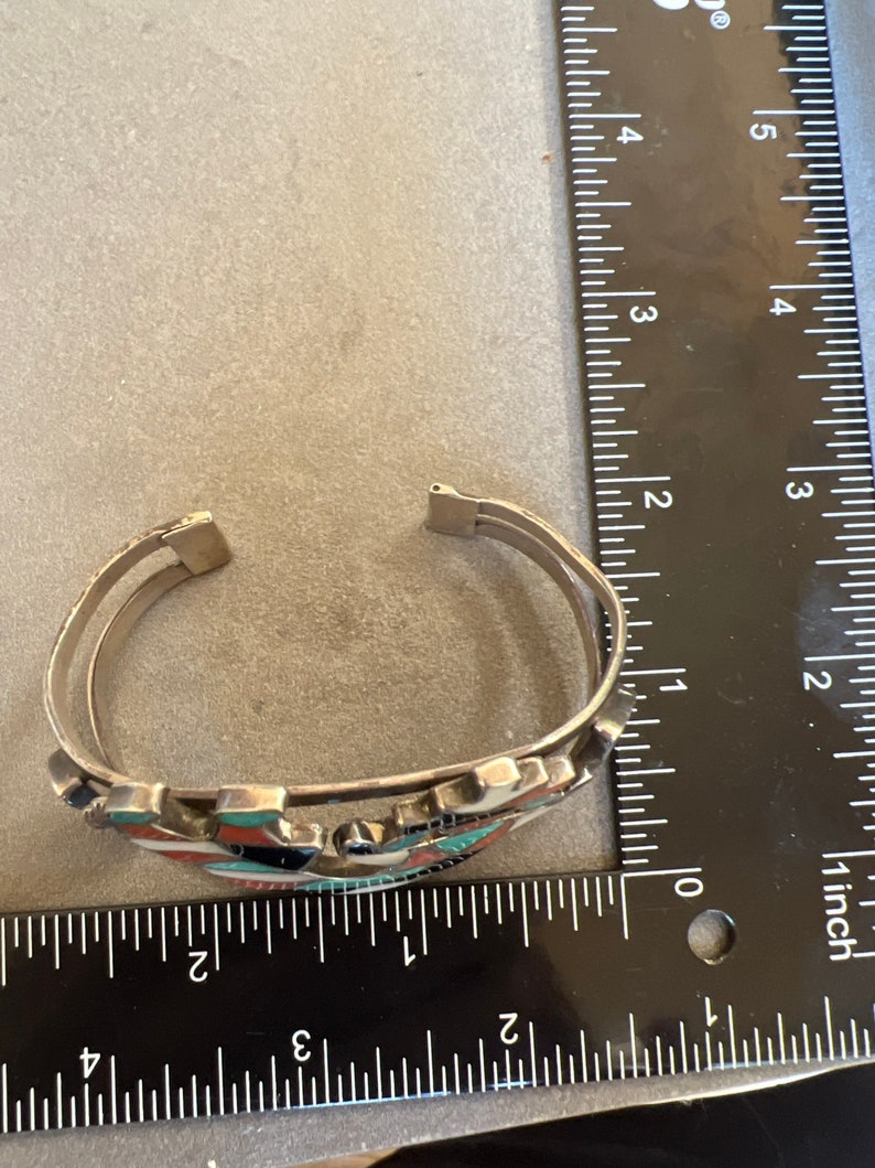 Vintage Zuni Rainbow Man Inlay Cuff - Etsy
