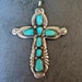 Horace Iule Zuni Sterling Turquoise Cross - Etsy