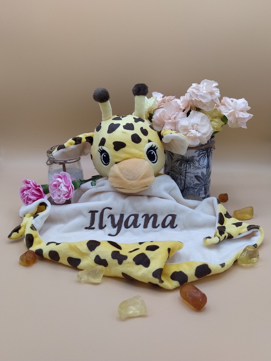 Embroidered Comforter, Giraffe to Personalize, Soft Plush Giraffe ...