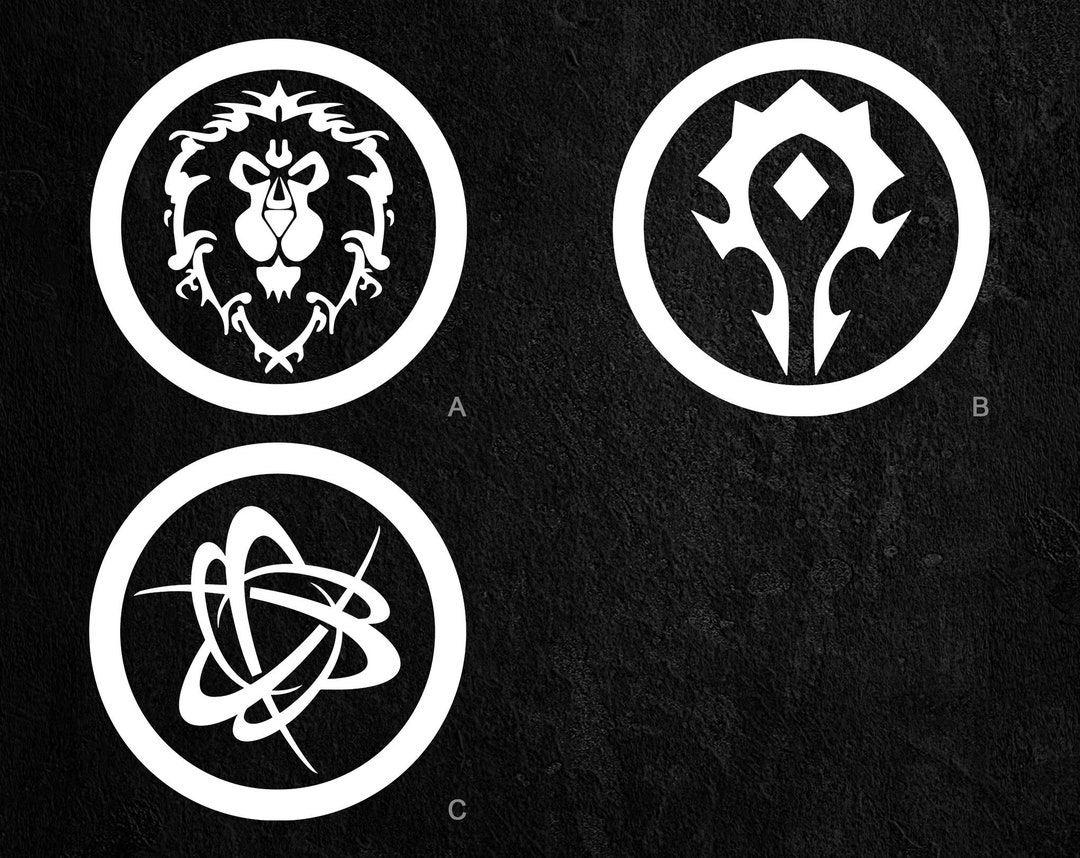 World of Warcraft Vinyl Decal – Alliance, Horde, Battle.net - Etsy