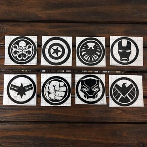 Captain Marvel Vinyl Decal Sticker for Laptop, Car Window, and Bumper ...