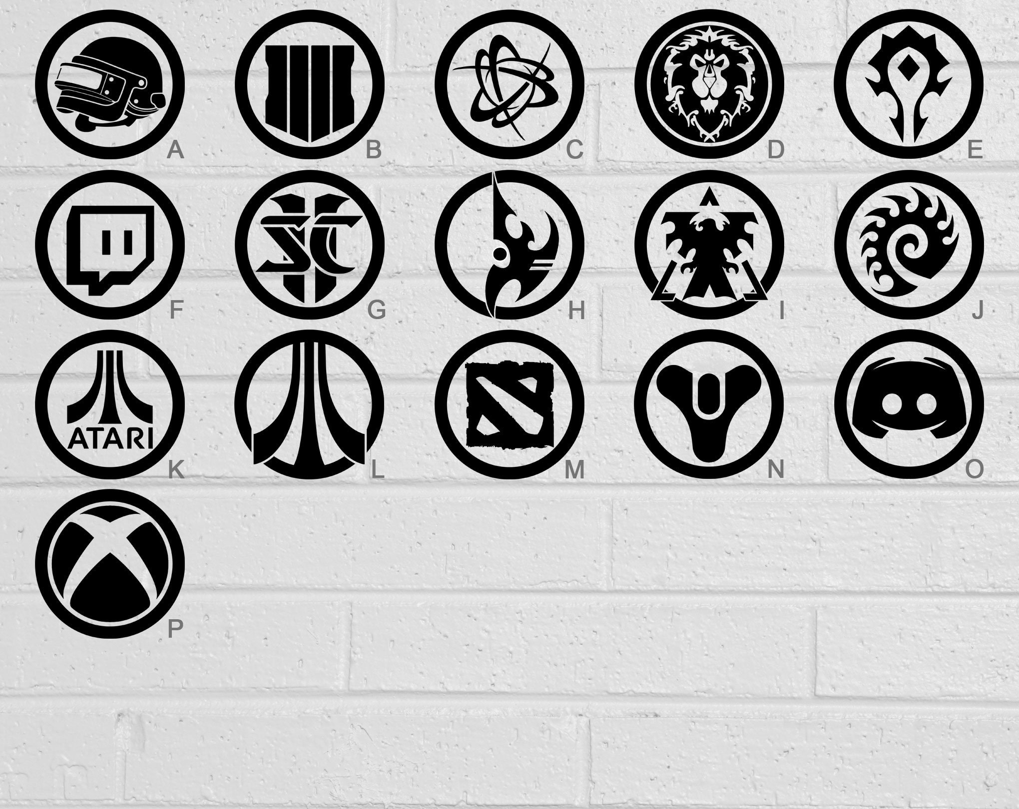 Gaming Logo Vinyl Decals 16 to Choose From Stickers for | Etsy