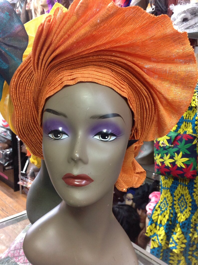 African Latest Auto Gele Aso Oke Headgear Original - Etsy
