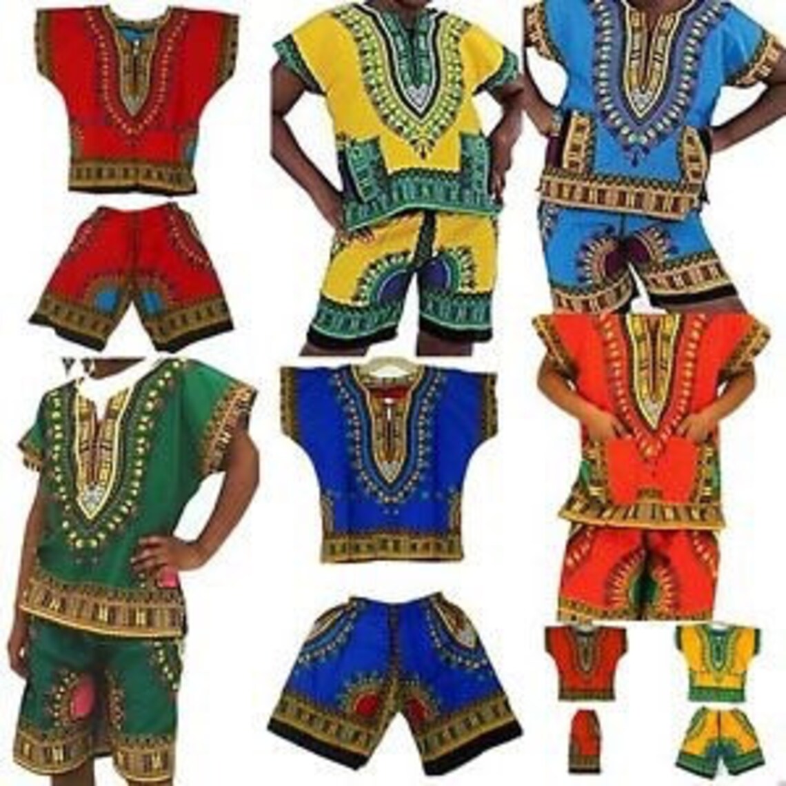 Unisex Adult Dashiki Children Dashiki Shirts Sets ALL | Etsy