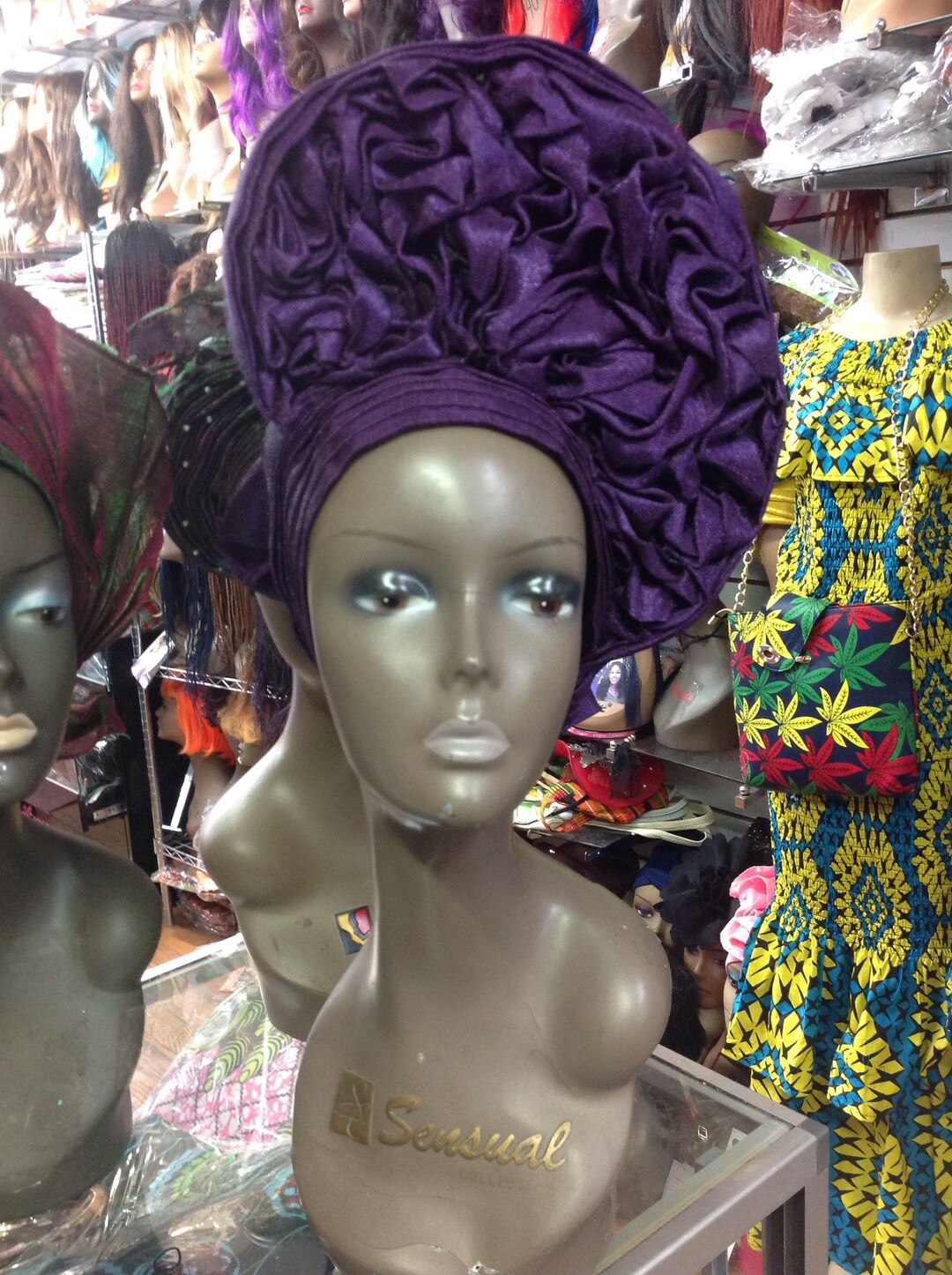 African Latest Auto Gele Aso Oke Headgear Original - Etsy