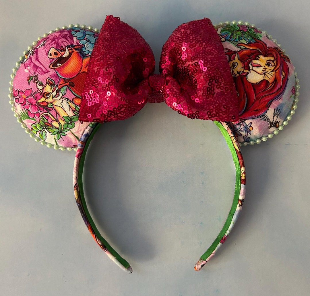 Mufasa and Simba Lion King Inspired Minnie Mouse Ears, Lion King ...
