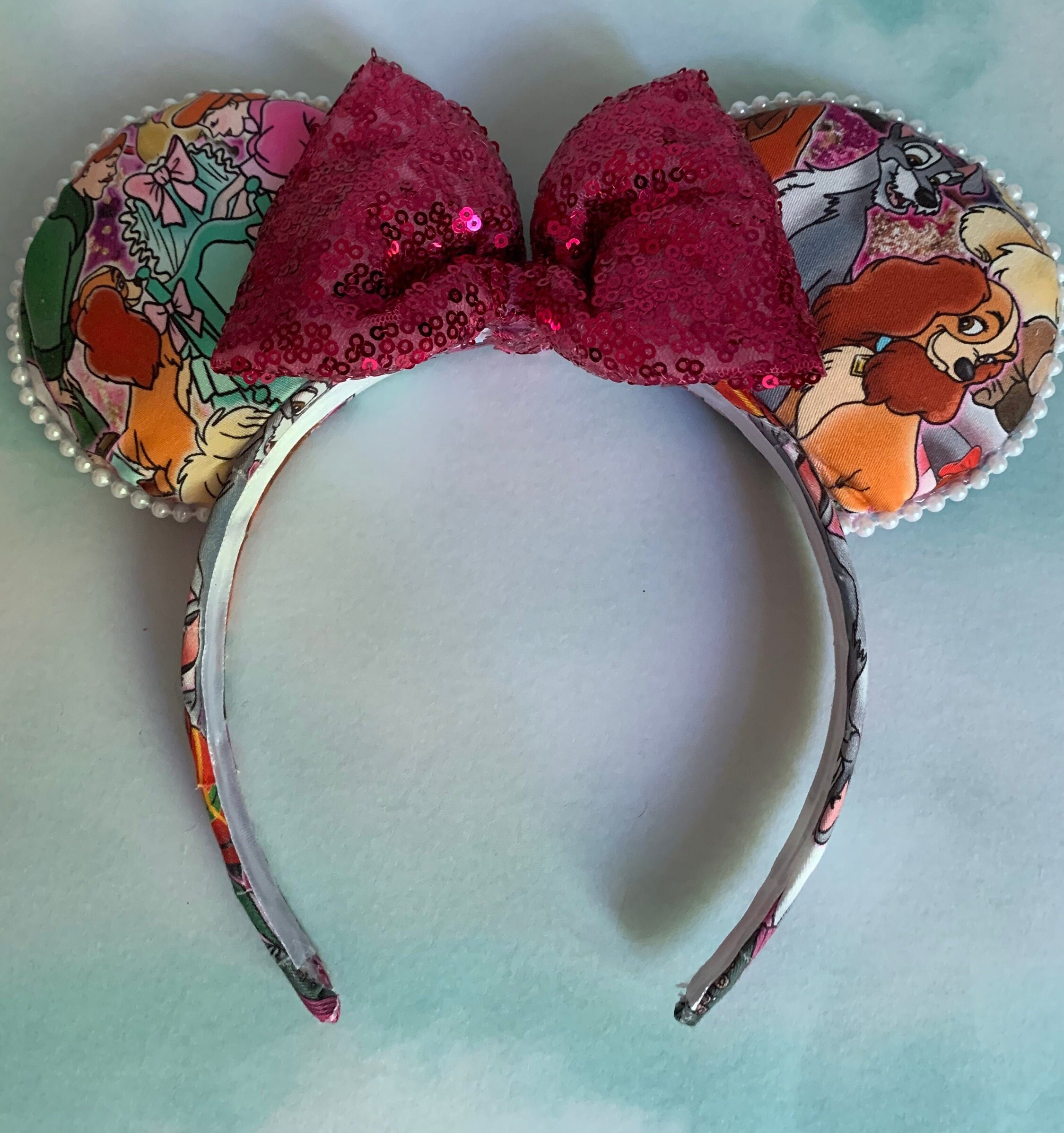 Lady and the Tramp Inspired Bella Notte Minnie Mouse Ears - Etsy