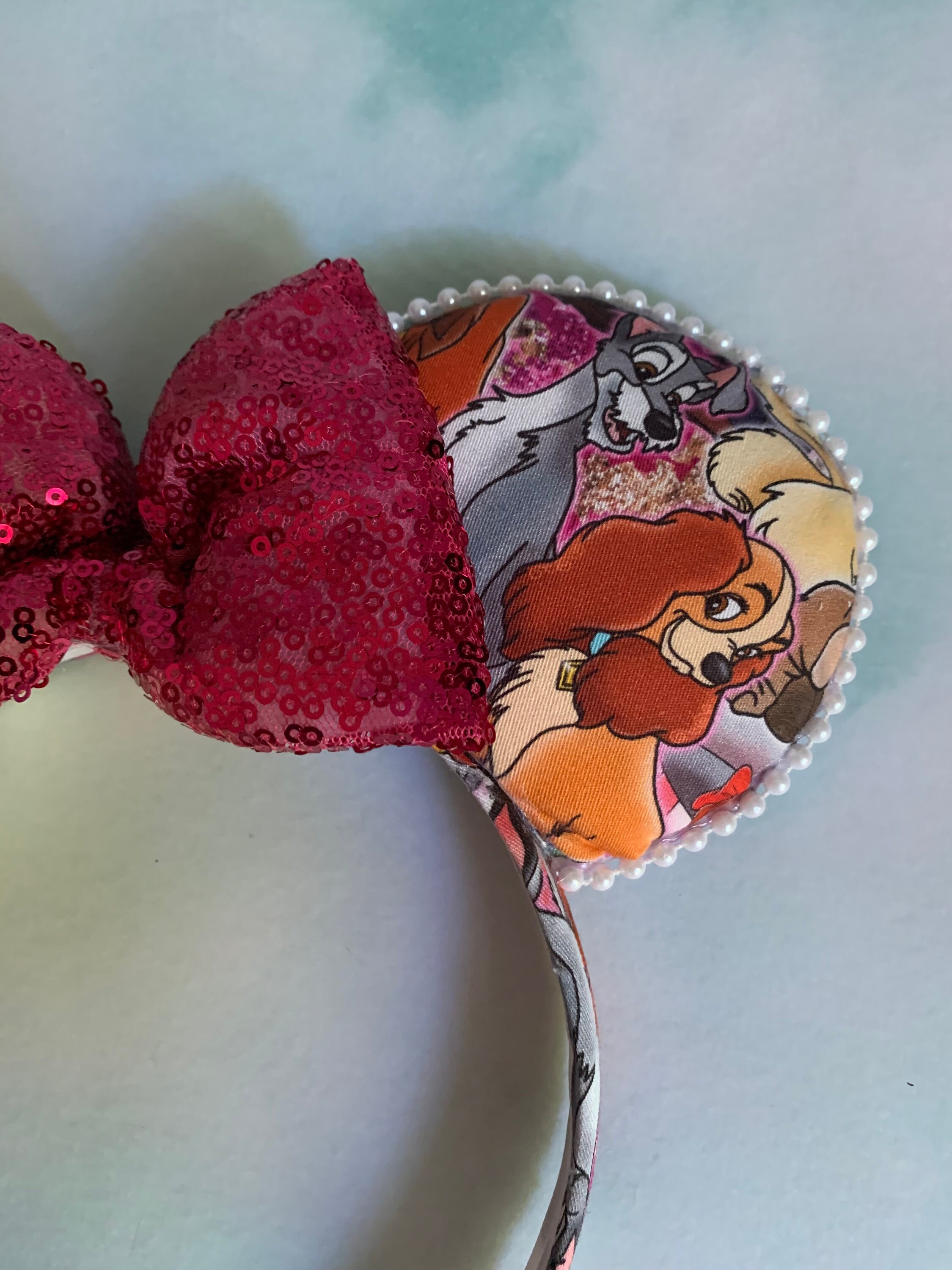 Lady and the Tramp Inspired Bella Notte Minnie Mouse Ears - Etsy