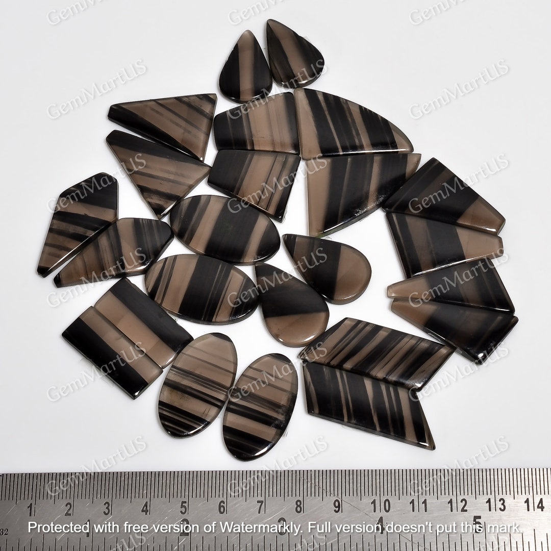 Good Quality Midnight Lace Obsidian Gemstone Pair - Wholesale Obsidian ...