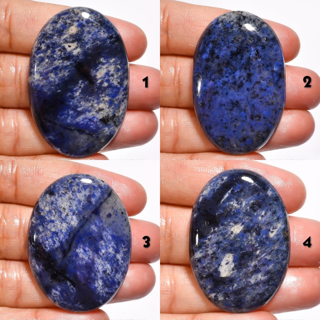 Natural Blue Dumorite Cabochon Designer Dumortierite Crystal With Hand ...