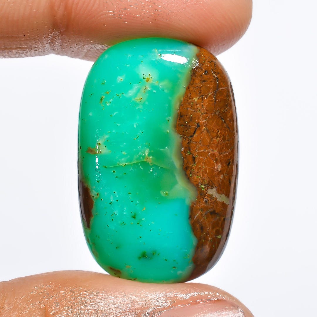 Natural Chrysoprase Loose Gemstone Cabochon for Making Pendant Green ...