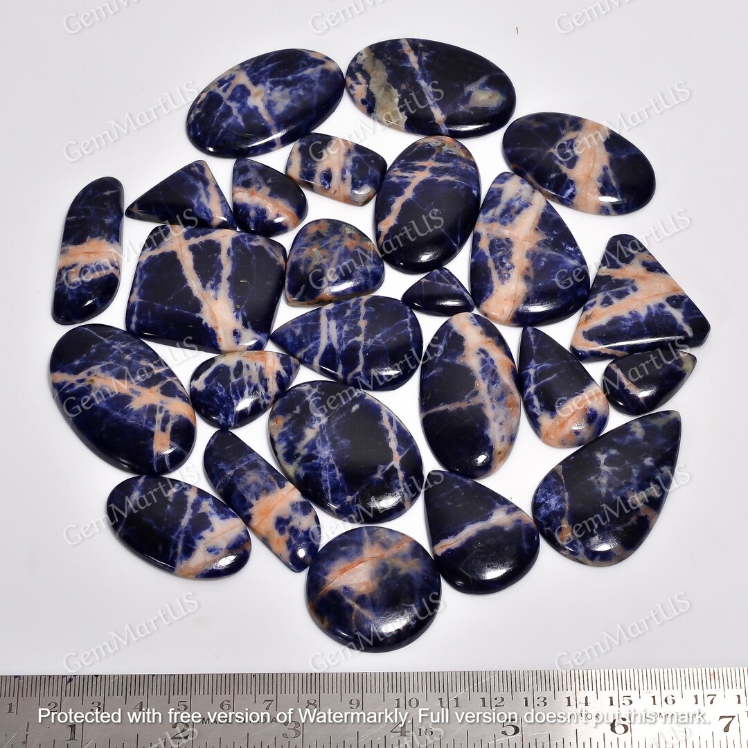 Sunset Sodalite Smooth Cabochon, Wholesale Lot Sodalite Polished ...
