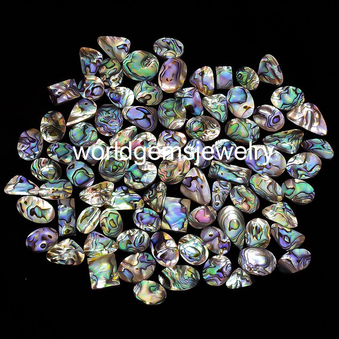 Natural Abalone Shell Lot, Flat Back Gemstone, Aaa+ Top Quality Best ...