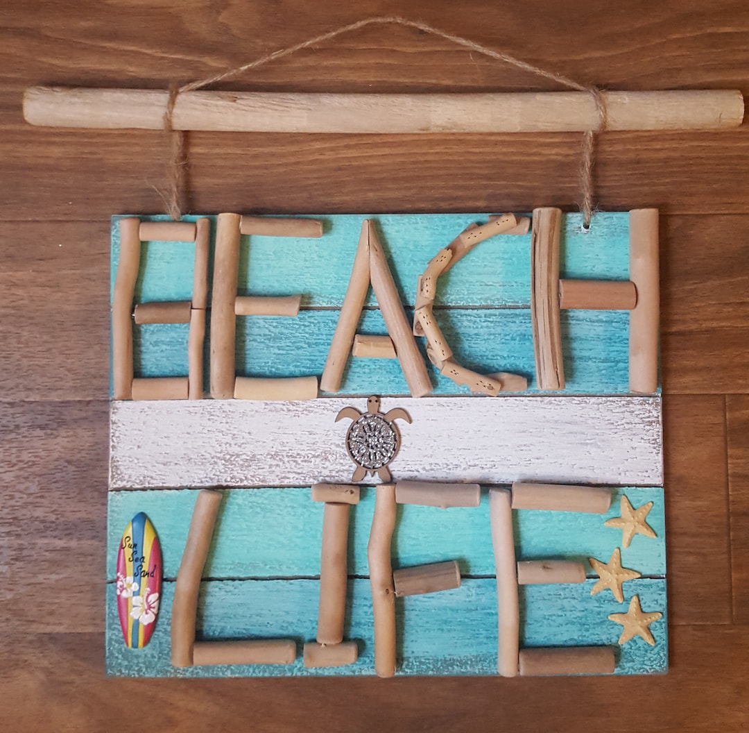 Vida en la playa / Letrero temático de playa / Colgante de pared ...