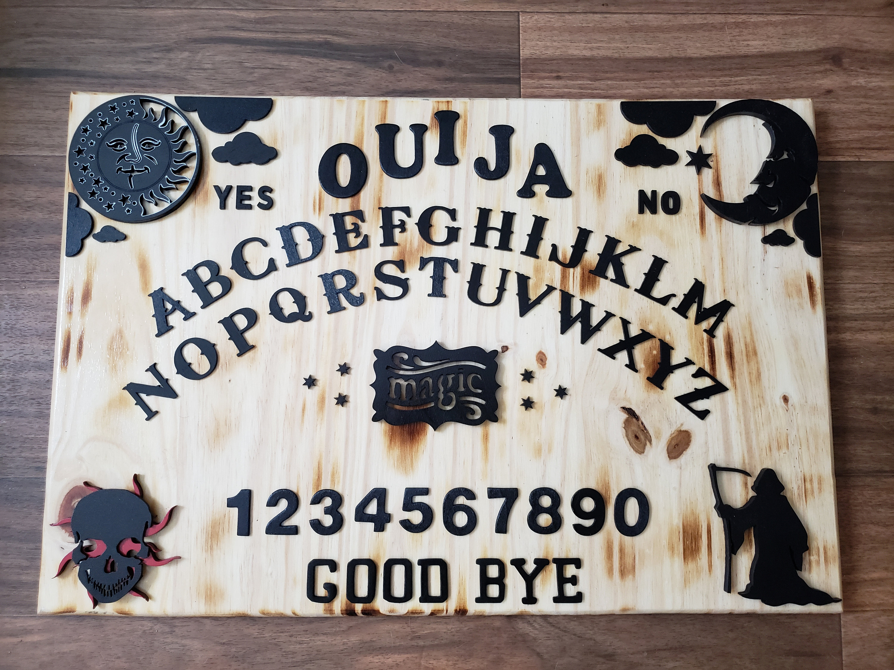 Wooden Ouija Board, Halloween, Decoration, Ouija, Spirit Board, Goth ...