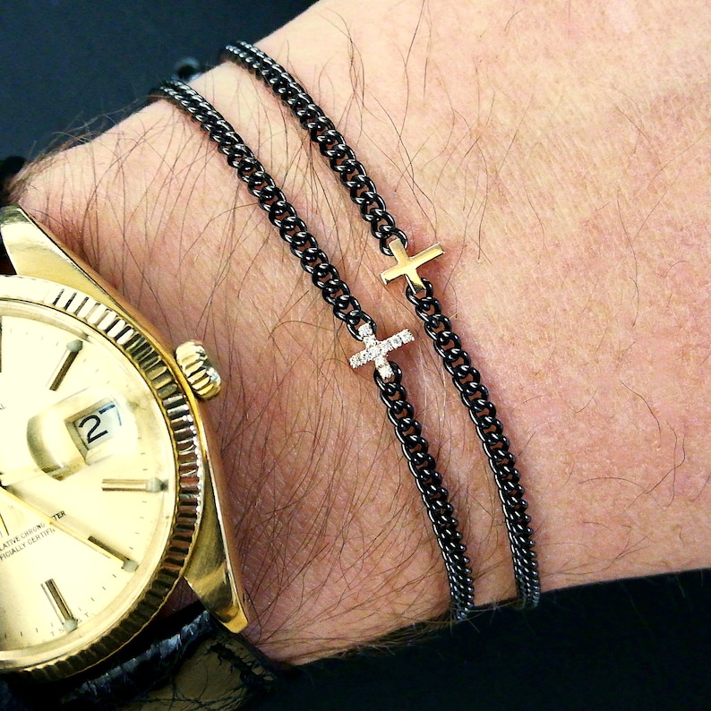 Cross Bracelet Men, Mens Bracelet - Etsy