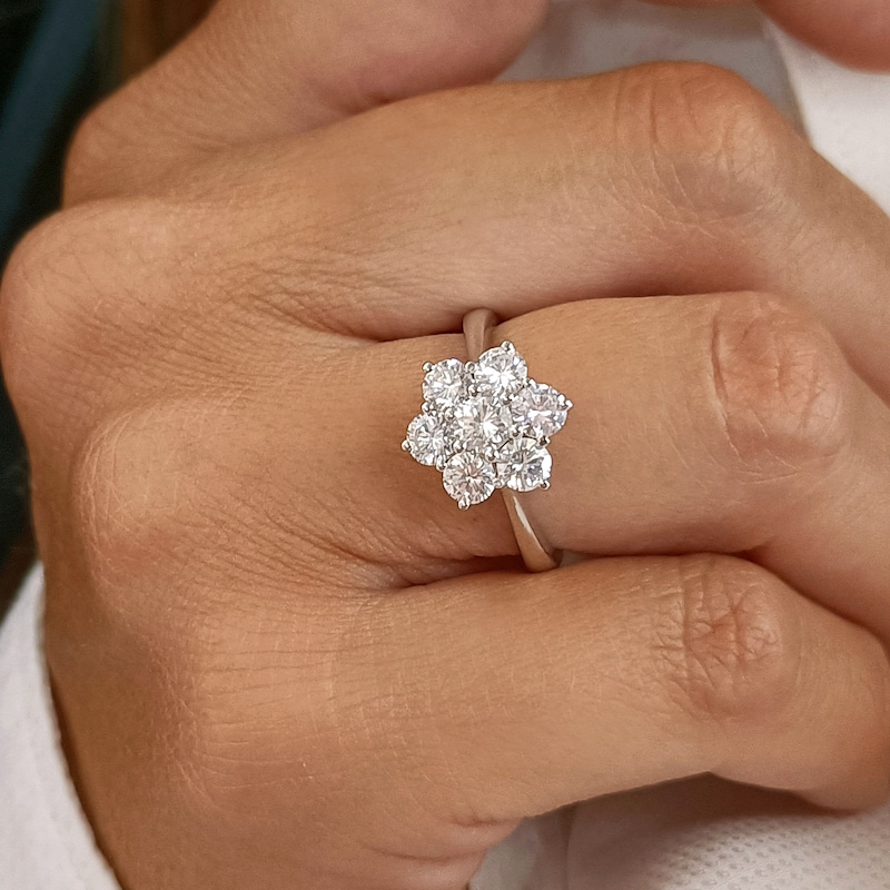 Diamond Floral Ring - Etsy