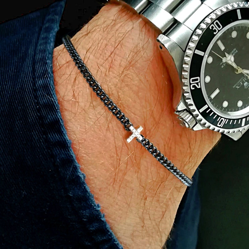 Cross Bracelet Men, Mens Bracelet - Etsy